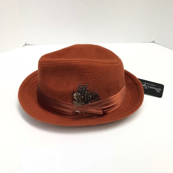 Bruno Capelo | Accessories | Mens Bruno Capelo Fedora Rust Hat Wool ...